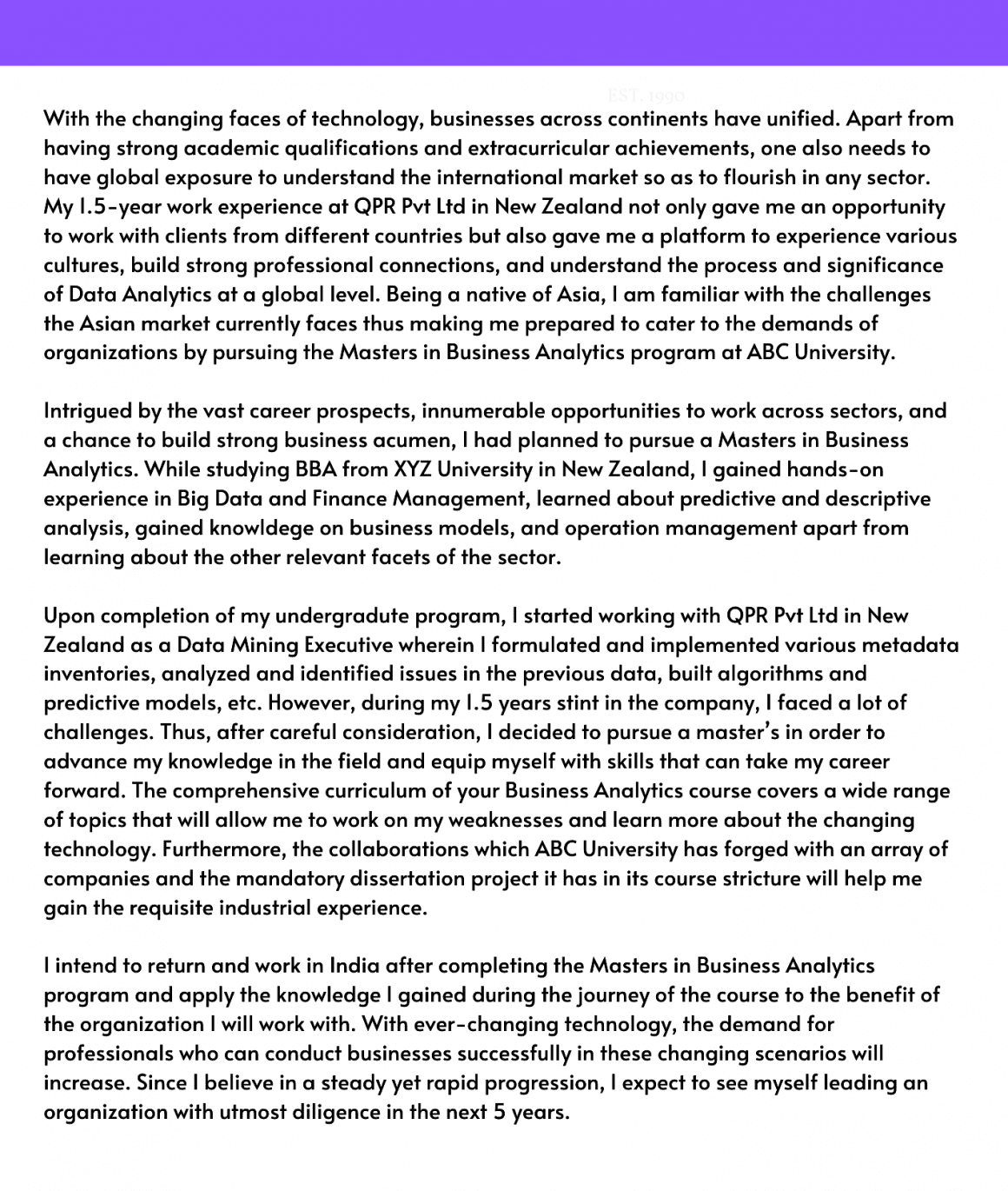 SOP (Statement of Purpose): Format, Samples, & Tips | Leverage Edu