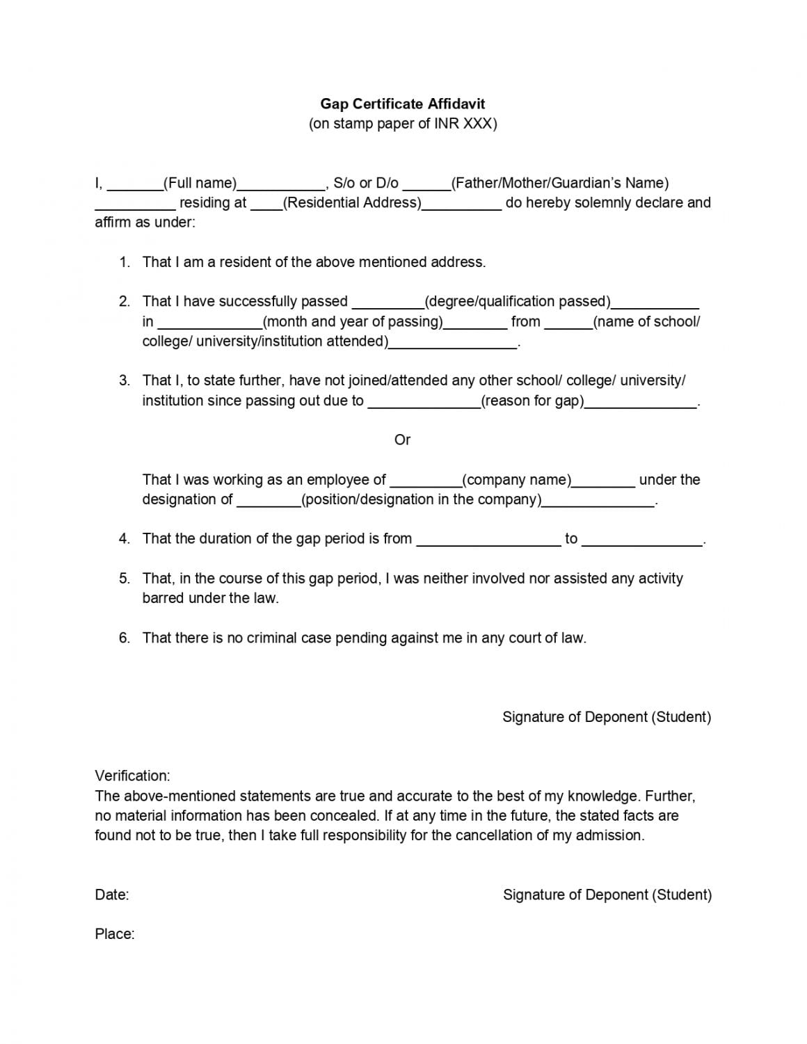 What is Gap Certificate: Format, Sample for Neet, & Application
