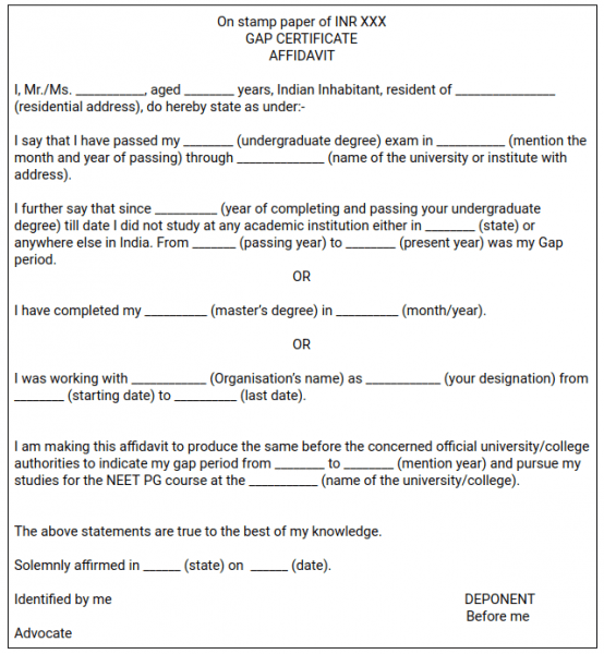 What is Gap Certificate: Format, Sample for Neet, & Application