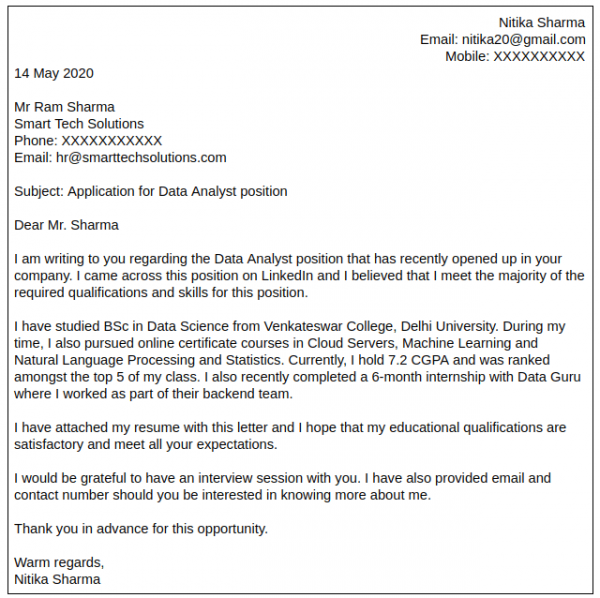 Cover Letter for Fresher: Format, Sample, Tips & Tricks to Write