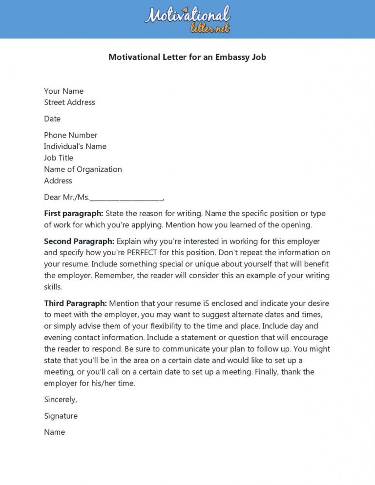 Motivation Letter Examples, Format & Samples for Job, University