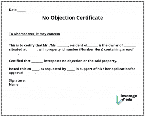 NOC Format: Samples, Full Form, Types & Writing Guide | Leverage Edu