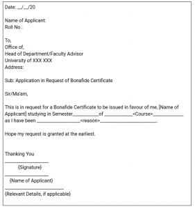 Download Bonafide Certificate Formats: Application Samples in PDF
