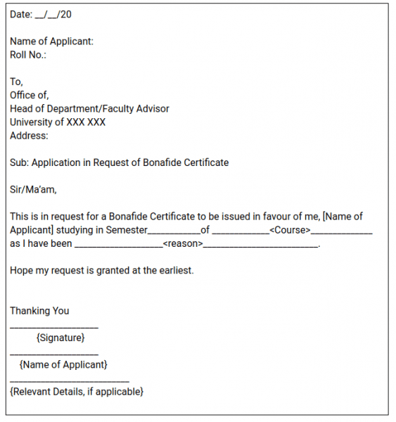Download Bonafide Certificate Formats: Application Samples in PDF