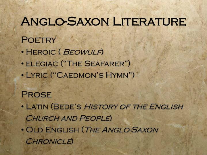 History of English Literature: Chart, Books & Notes PDF