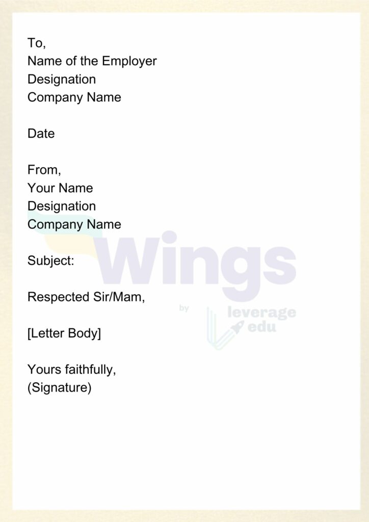 Letter Writing Format To Principal For Leave