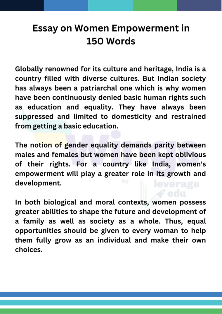 Essay on Women Empowerment in English