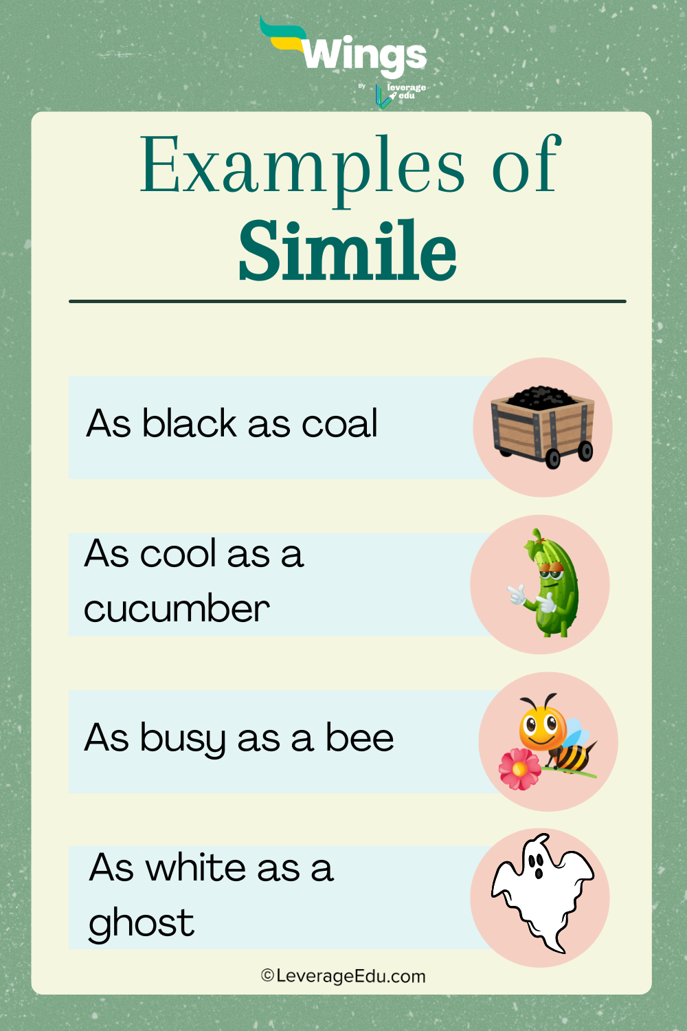 Examples of Simile: Definition & 150+ Examples of Similes with ...