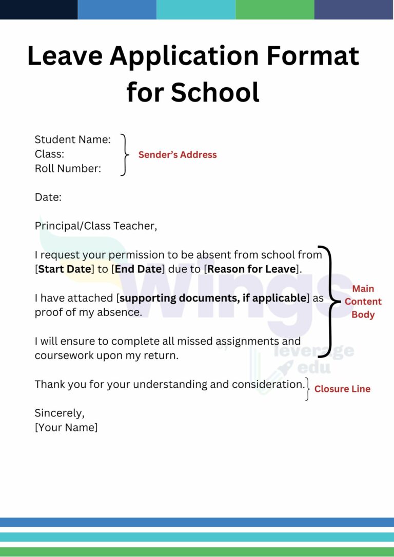 Leave Application: Best Format, Templates & for Samples Office & School