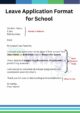 Leave Application: Format, Templete, & Samples for Office & School