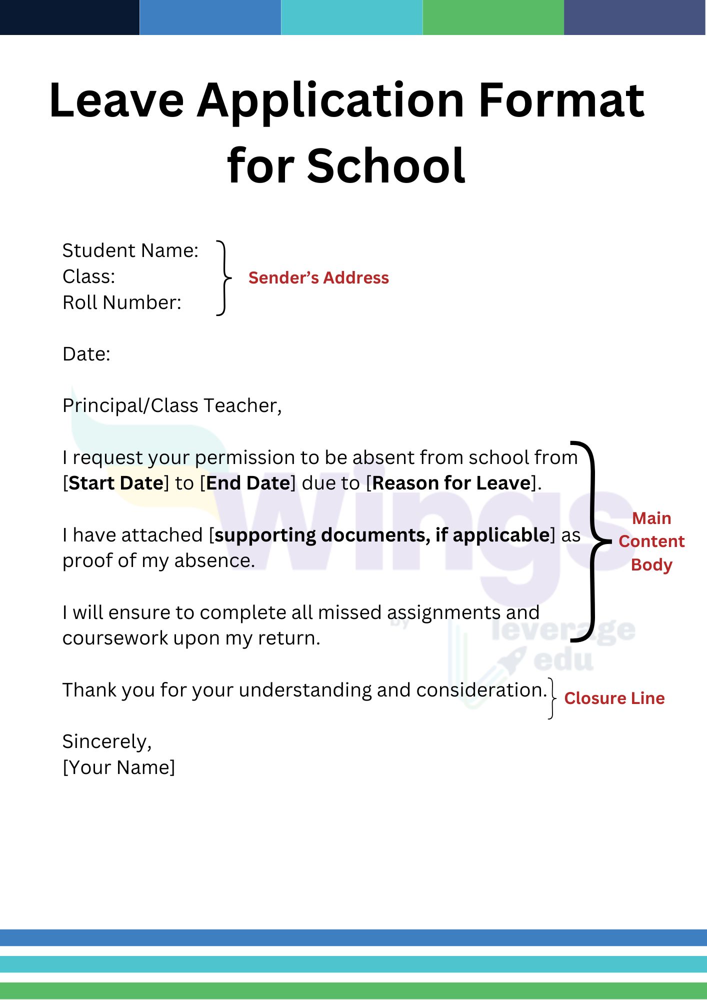Leave Application: Best Format, Templates & for Samples Office & School