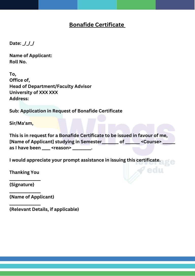 What is a Bonafide Certificate: Uses, Format, and Application Download ...