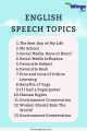 250+ English Speech Topics for Students