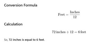 How Many Feet Are in 72 Inches?