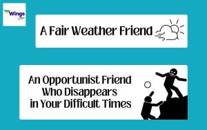 A Fair Weather Friend Idiom Meaning, Definition, Example