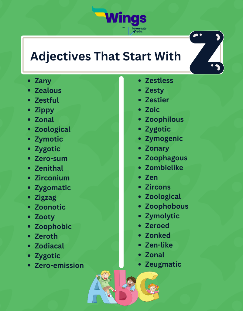 99+ Adjectives Starting with Letter Z with Meanings and Examples [PDF ...