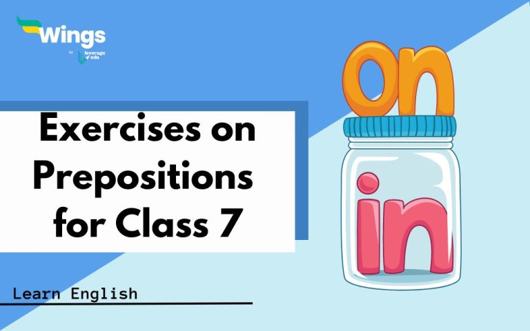 English Grammar Exercises on Prepositions for Class 7 | Leverage Edu ...