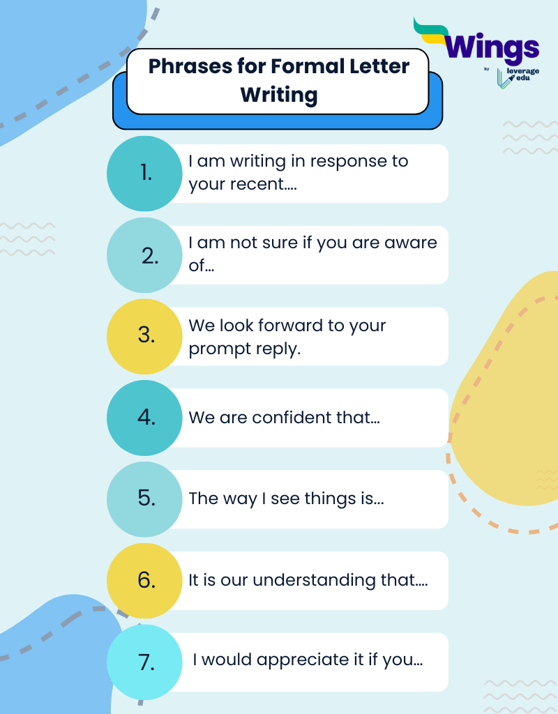 Phrases for Formal Letter: Types, Example & Practise Exercise ...