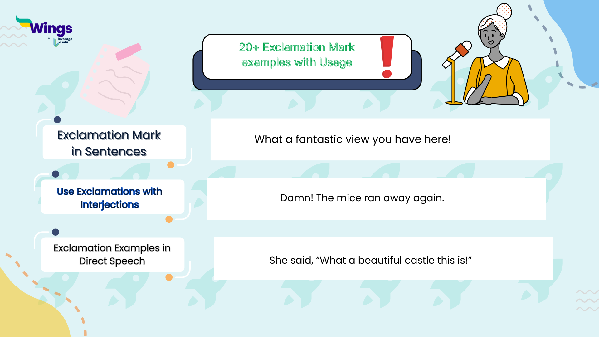 20+ Exclamation Mark examples in Sentences with Usage | Leverage Edu ...