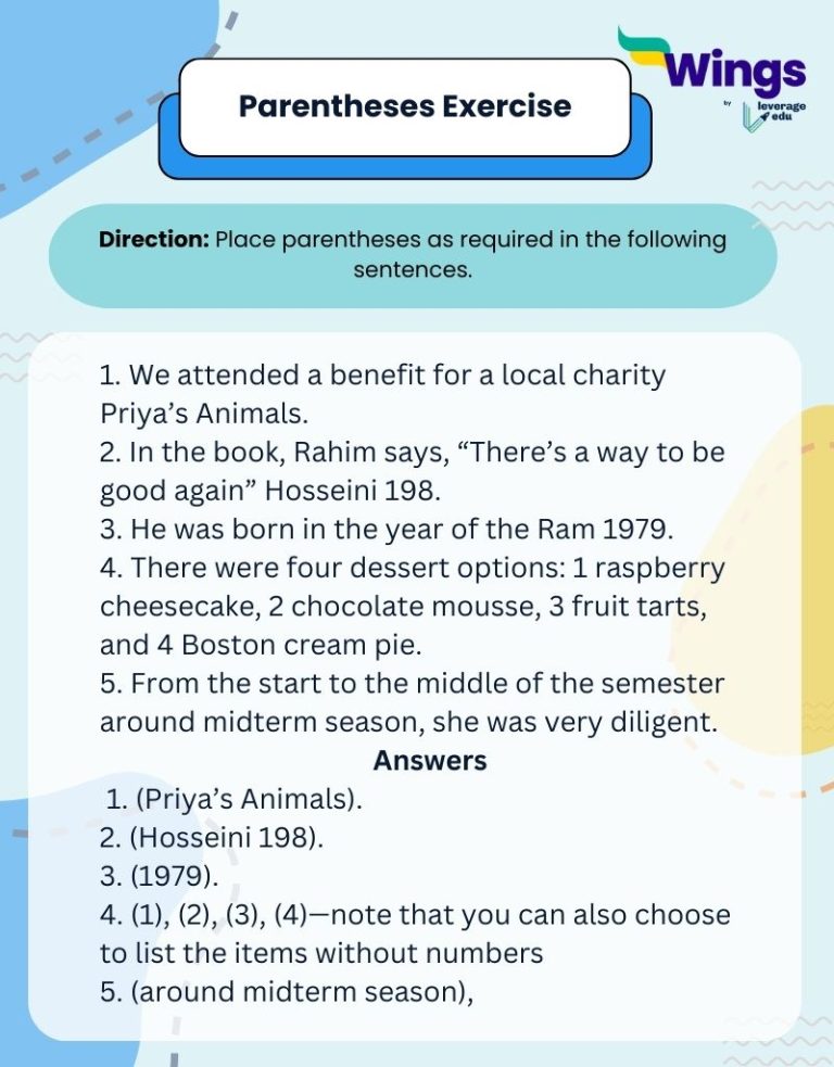 23+ Parentheses Examples in English Grammar | Leverage Edu Explore