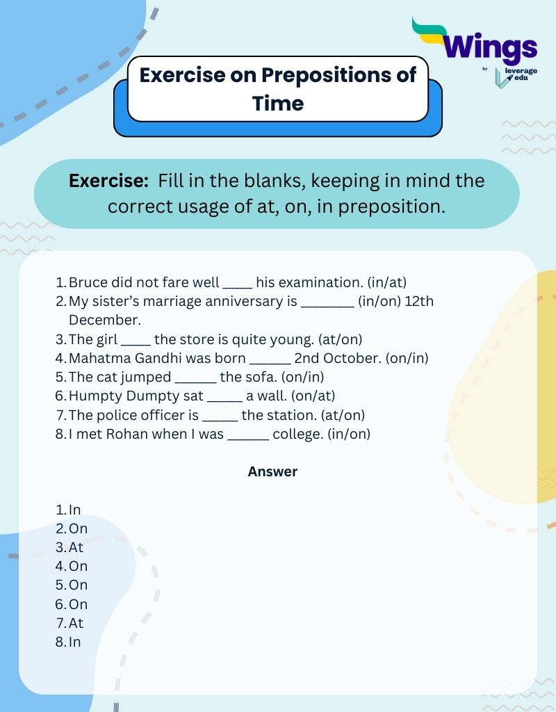 Use of At On In Preposition with Examples & Exercises | Leverage Edu Explore