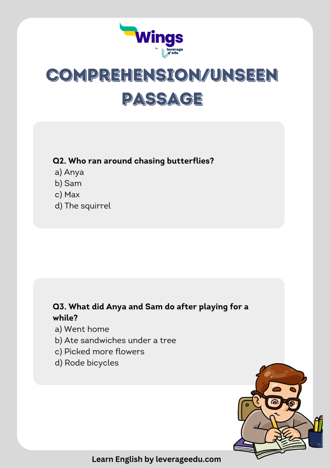 Unseen Passage for Class 3: CBSE Worksheet PDF - Leverage Edu Explore
