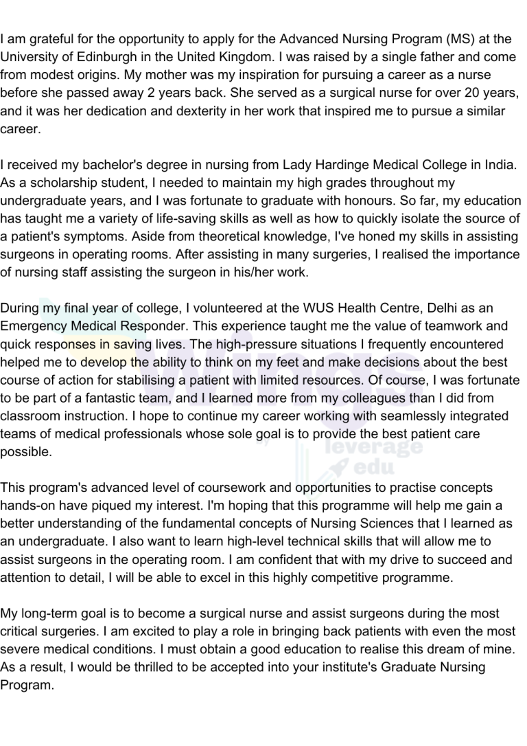 SOP for Nursing: Tips, Samples, Mistakes to Avoid - Leverage Edu Learn