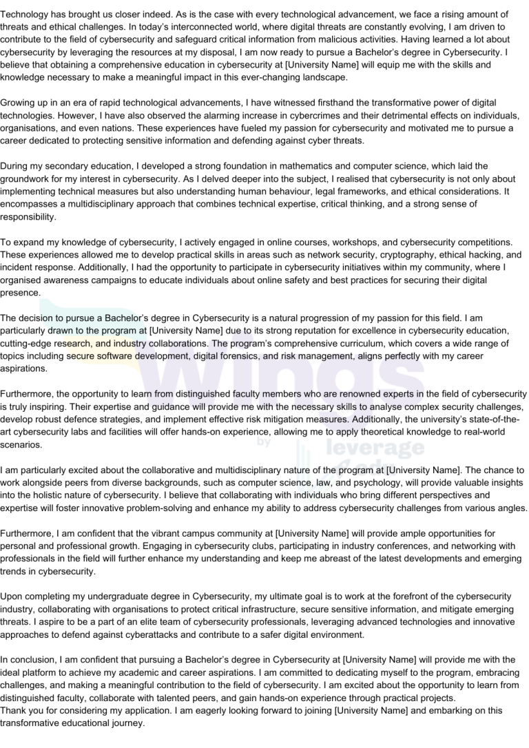 SOP for Cybersecurity: Samples, Importance, Guidelines - Leverage Edu Learn