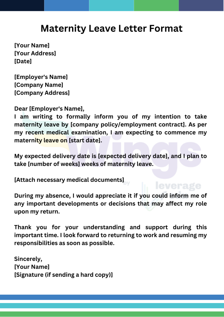How to Write Maternity Leave Letter: Format | Leverage Edu Discover