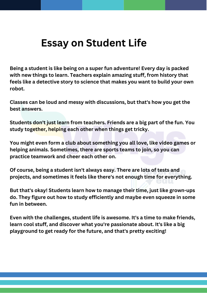 Essay on Student Life: 100, 200 and 300 Words | Leverage Edu Discover