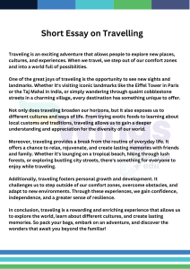 Essay on Travelling: Samples in 100, 200, and 250 Words | Leverage Edu ...