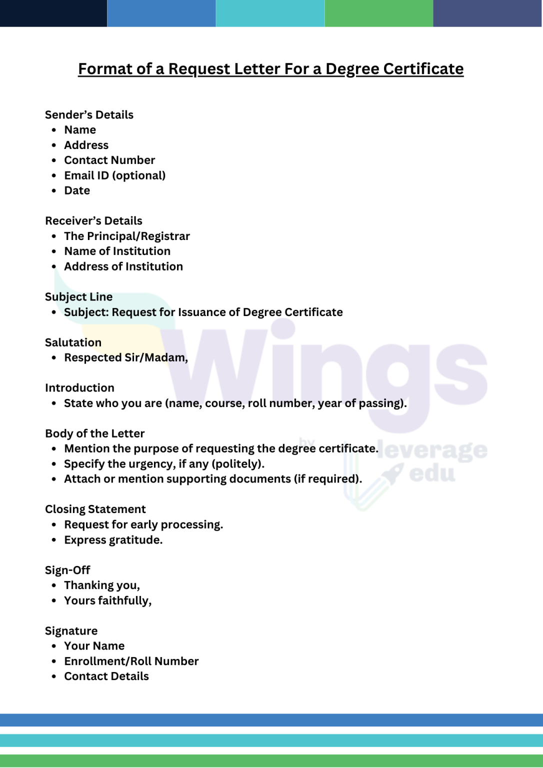 Request Letter for a Degree: Check Samples and Format | Leverage Edu ...