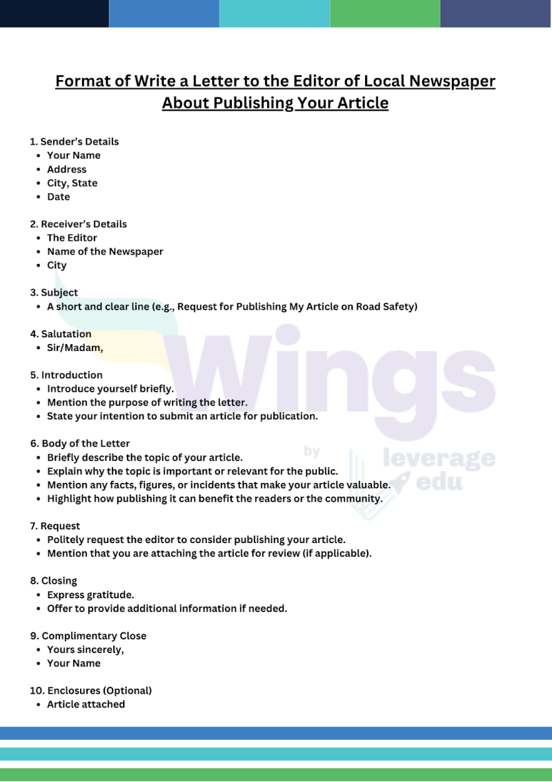 Write a Letter to the Editor of Local Newspaper About Publishing Your ...